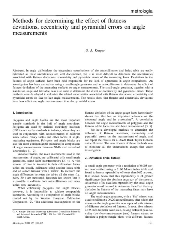 (PDF) Methods for determining the effect of flatness deviations ...