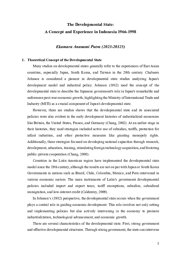 (PDF) The Developmental State