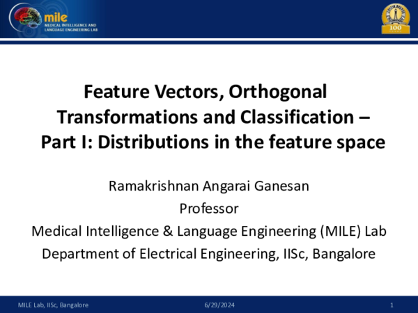 (PDF) Feature Vectors, Orthogonal Transformations and Classification ...