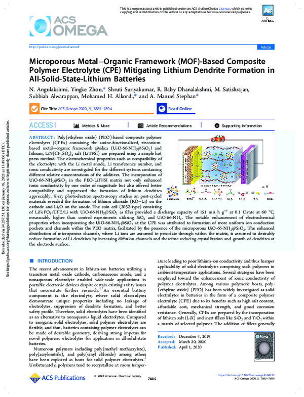 (PDF) Microporous MetalOrganic Framework (MOF)-Based Composite Polymer ...