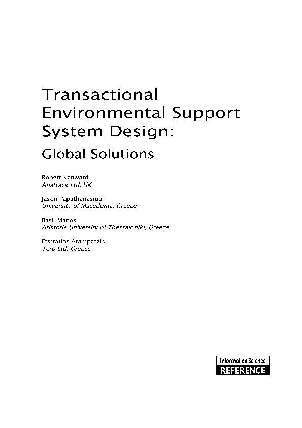 (PDF) Transactional Environmental Support System Design: Global Solutions