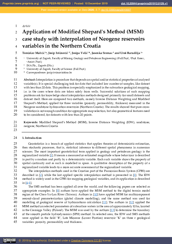 (PDF) Application of Modified Shepard's Method (MSM) case study with ...