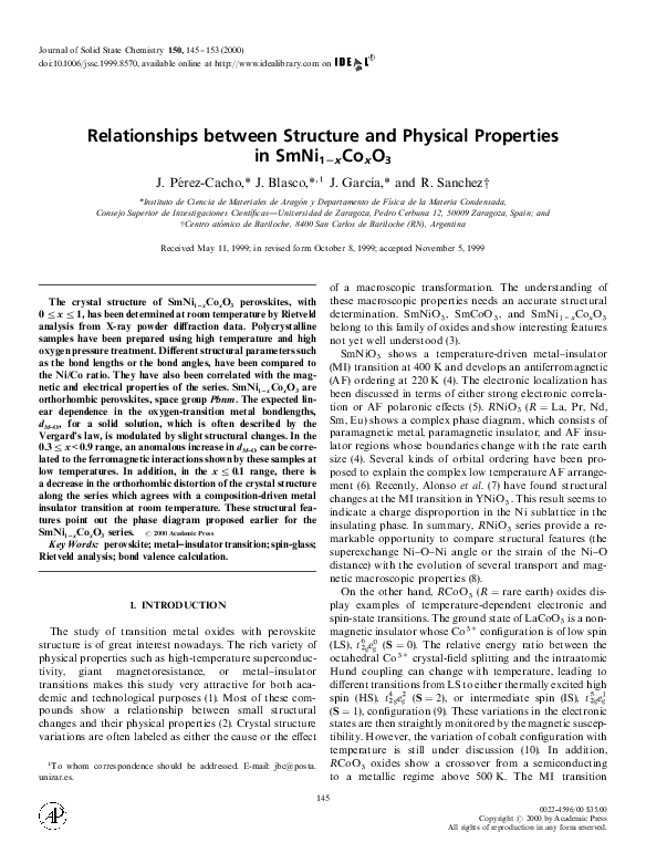 (PDF) Relationships between Structure and Physical Properties in SmNi1− ...