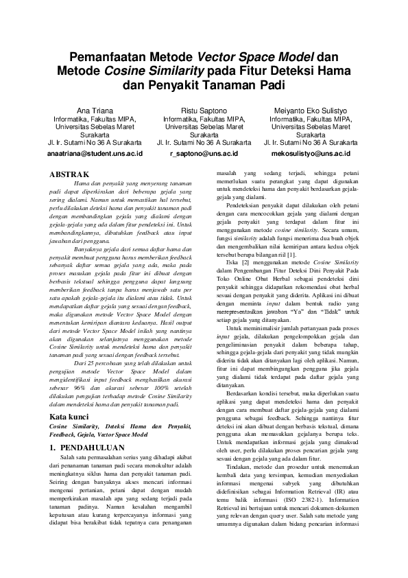 (PDF) Pemanfaatan Metode Vector Space Model dan Metode Cosine Similarity pada Fitur Deteksi Hama ...