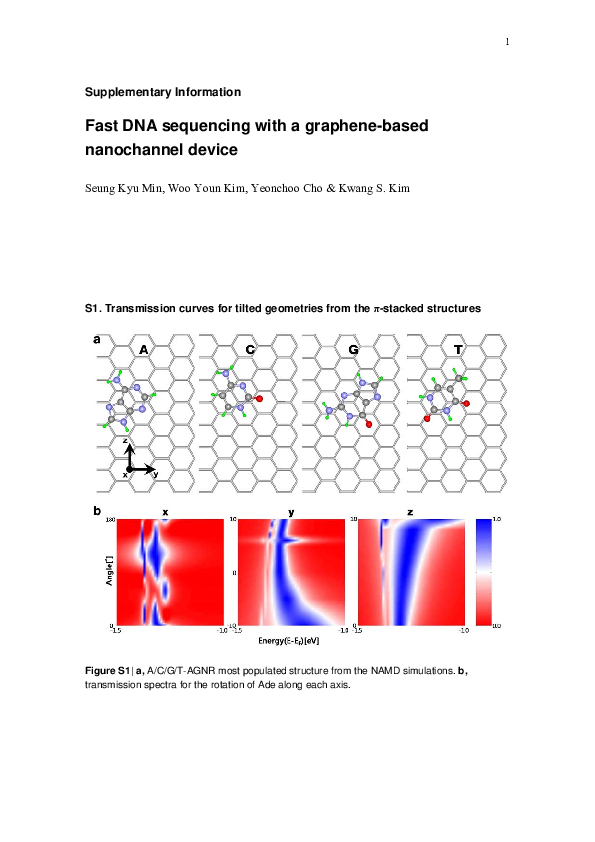 (PDF) Fast DNA sequencing with a graphene-based nanochannel device