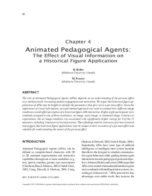 (PDF) Animated Pedagogical Agents