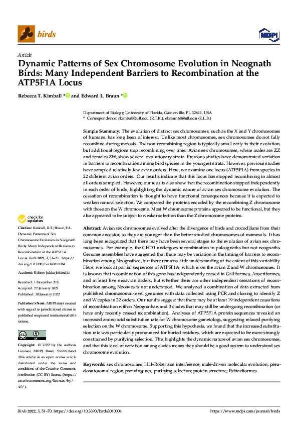 Pdf Dynamic Patterns Of Sex Chromosome Evolution In Neognath Birds 9830