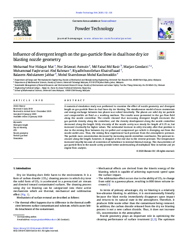 (PDF) Influence of divergent length on the gas-particle flow in dual ...