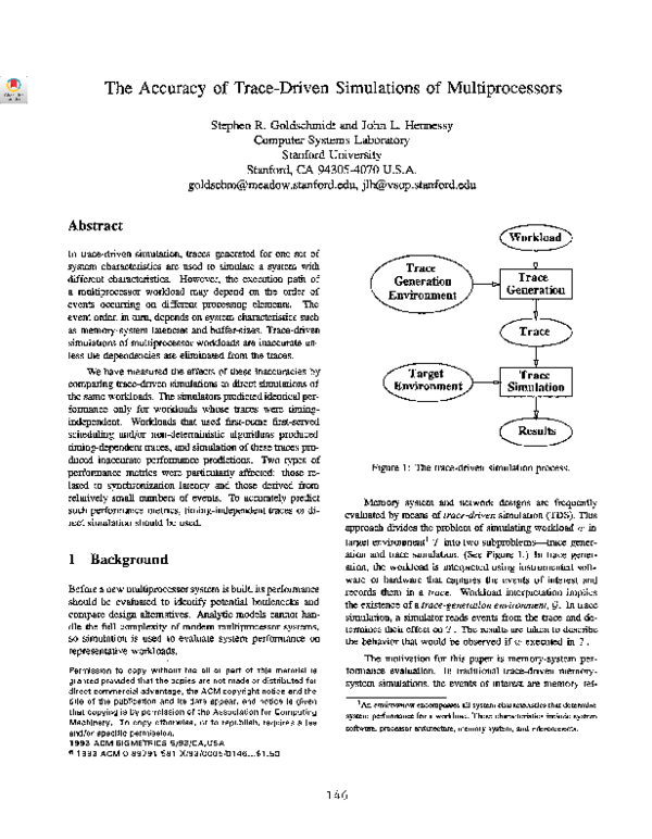 (PDF) The accuracy of trace-driven simulations of multiprocessors