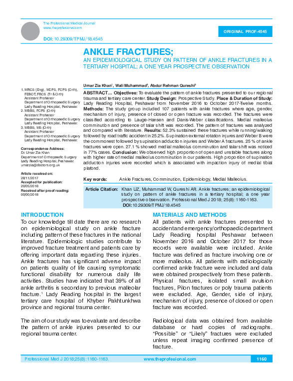 (PDF) Ankle Fractures