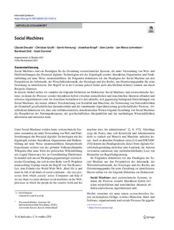 (PDF) Social Machines