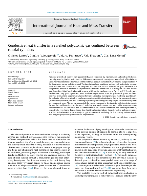 (PDF) Conductive heat transfer in a rarefied polyatomic gas confined ...