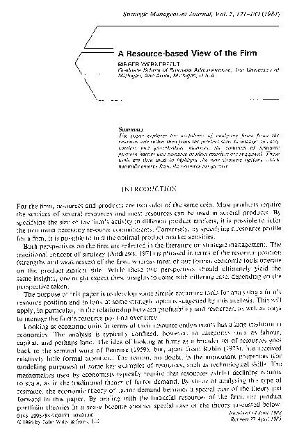 (PDF) A resource-based view of the firm
