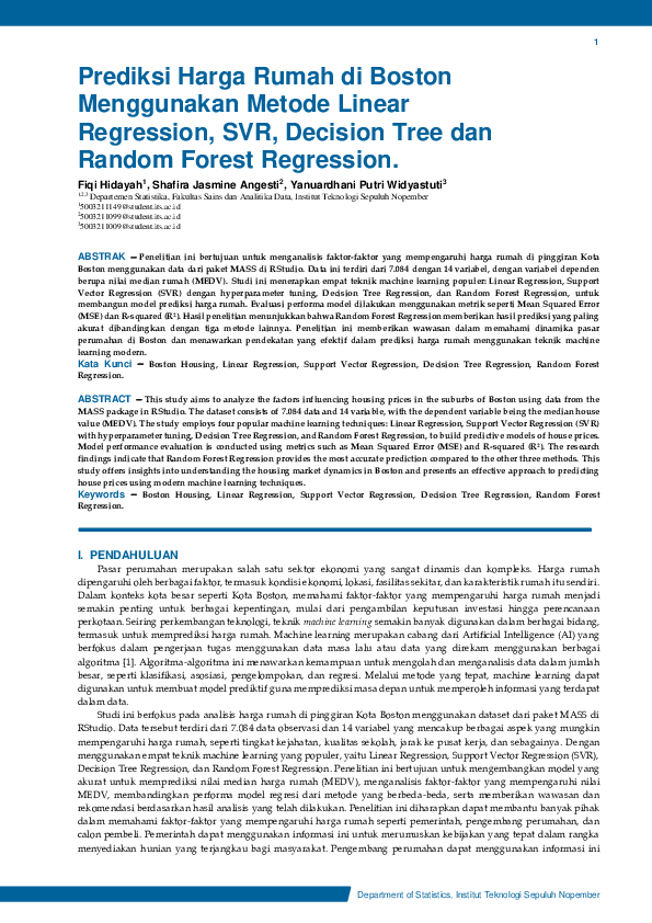 (PDF) Prediksi Harga Rumah di Boston Menggunakan Metode Linear ...