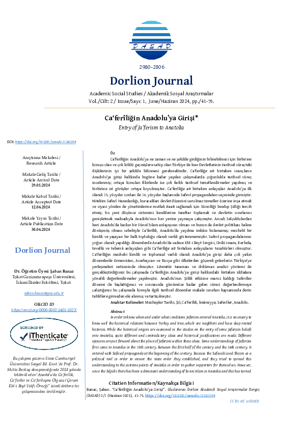 (PDF) Caferiligin Anadoluya Girisi