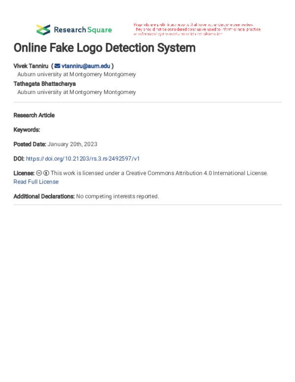 (PDF) Online Fake Logo Detection System