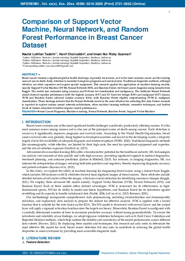(PDF) Comparison of Support Vector Machine, Neural Network, and Random Forest Performance in ...