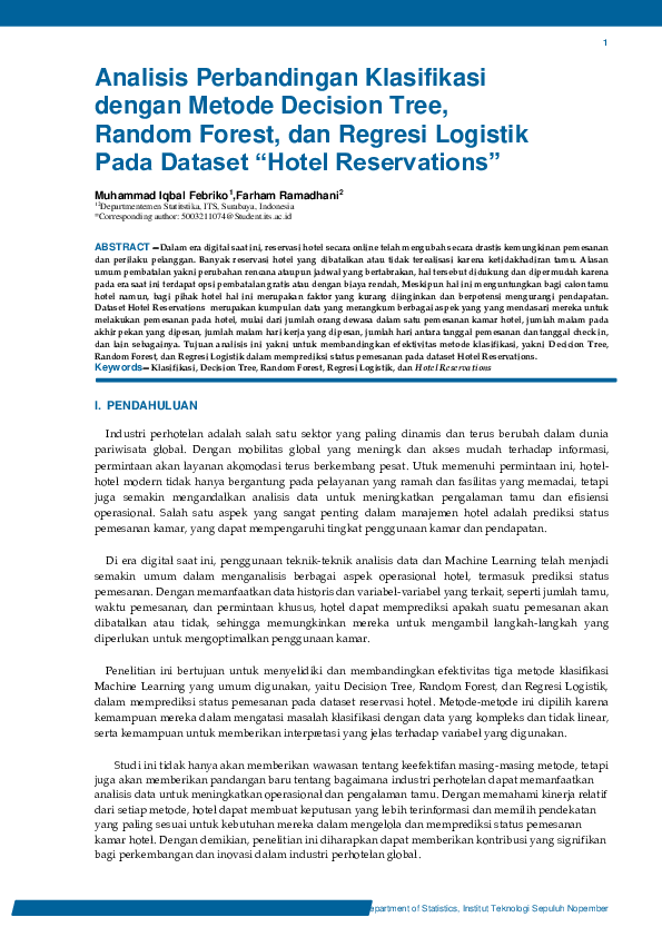 (PDF) Analisis Perbandingan Klasifikasi dengan Metode Decision Tree ...