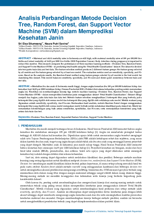 (PDF) ANALISIS PERBANDINGAN METODE DECISION TREE, RANDOM FOREST, DAN SUPPORT VECTOR MACHINE (SVM ...