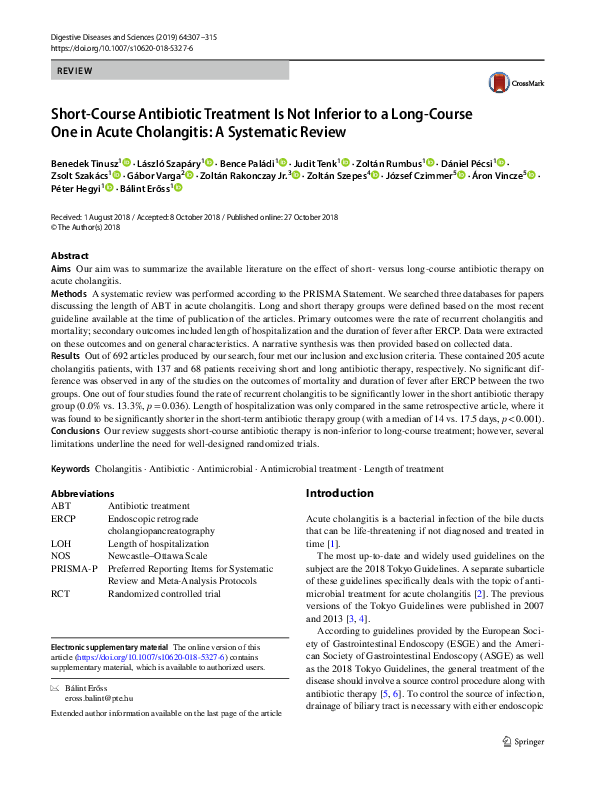 (PDF) Short-Course Antibiotic Treatment Is Not Inferior to a Long ...
