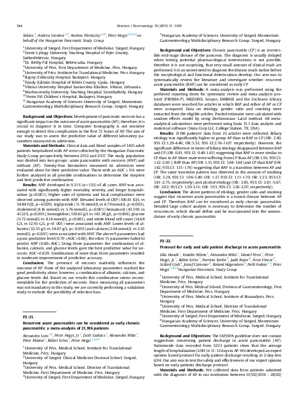 (PDF) Protocol for early and safe patient discharge in acute pancreatitis