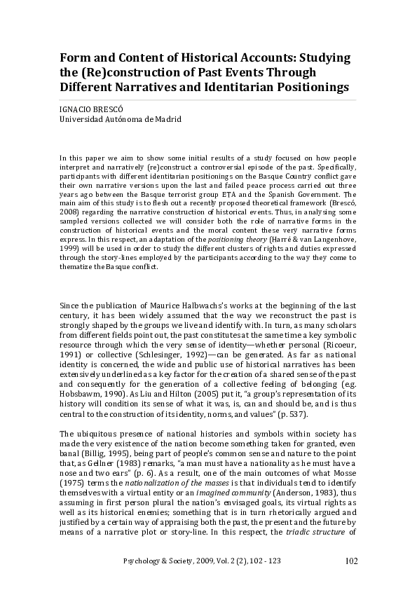 (PDF) Form and Content of Historical Accounts: Studying the (Re ...