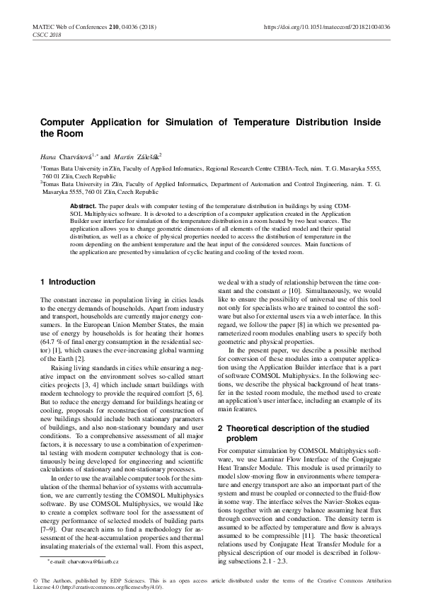 (PDF) Computer Application for Simulation of Temperature Distribution ...