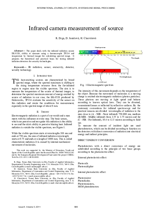 (PDF) Infrared camera measurement of source