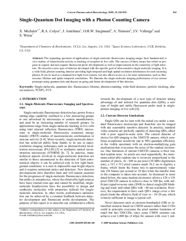 (PDF) Single-Quantum Dot Imaging with a Photon Counting Camera