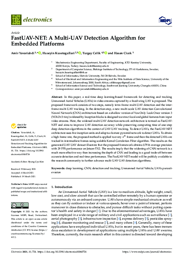 (PDF) FastUAV-NET: A Multi-UAV Detection Algorithm for Embedded Platforms
