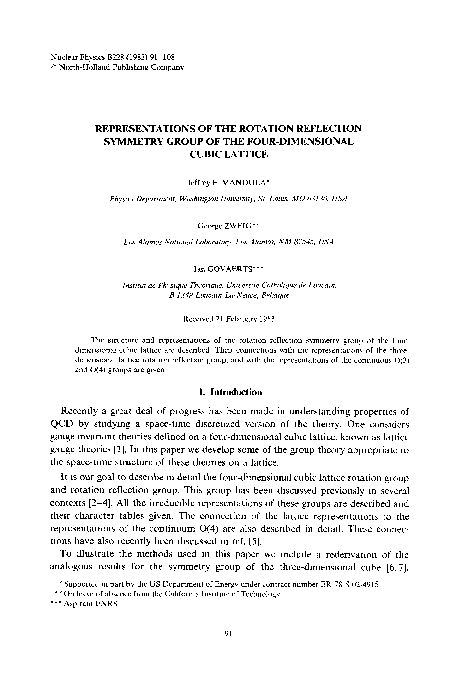 (PDF) Representations of the rotation reflection symmetry group of the ...