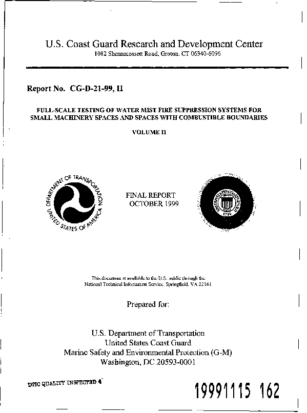 (PDF) Full-Scale Testing of Water Mist Fire Suppression Systems for ...