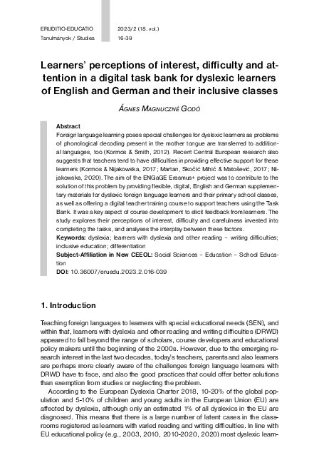 (PDF) Learners’ perceptions of interest, difficulty and attention in a digital task bank for ...