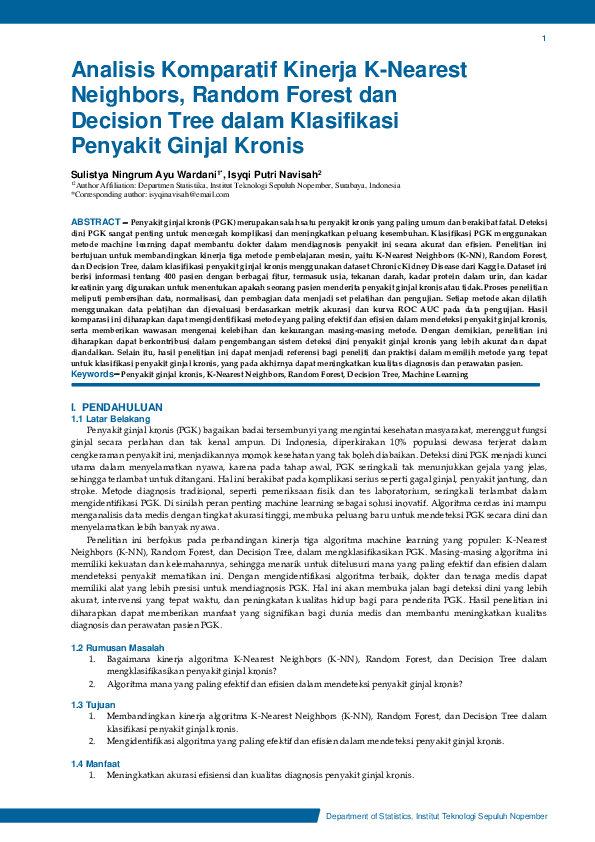 (PDF) Analisis Komparatif Kinerja K-Nearest Neighbors, Random Forest ...