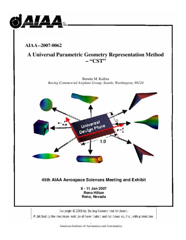 (PDF) A Universal Parametric Geometry Representation Method - "CST