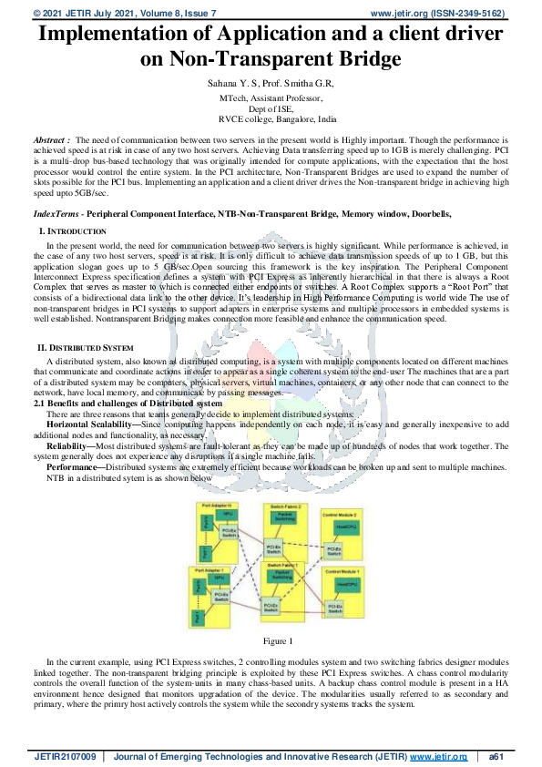 (PDF) Implementation of Application and a client driver on Non ...