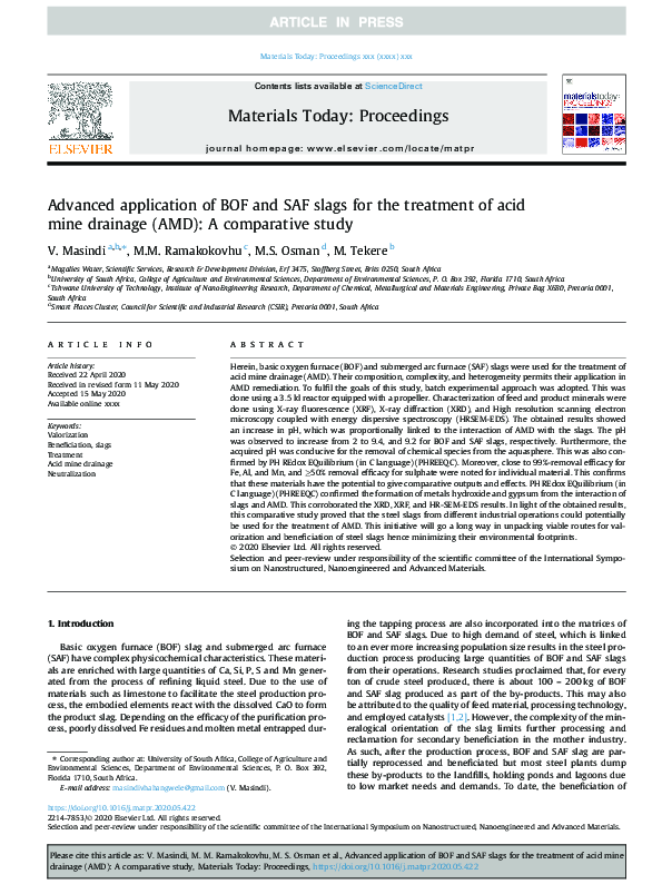 (PDF) Advanced application of BOF and SAF slags for the treatment of ...