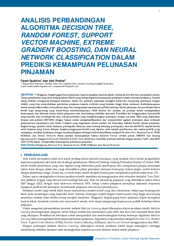 (PDF) ANALISIS PERBANDINGAN ALGORITMA DECISION TREE, RANDOM FOREST ...