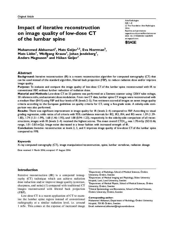 (PDF) Impact of iterative reconstruction on image quality of low-dose ...