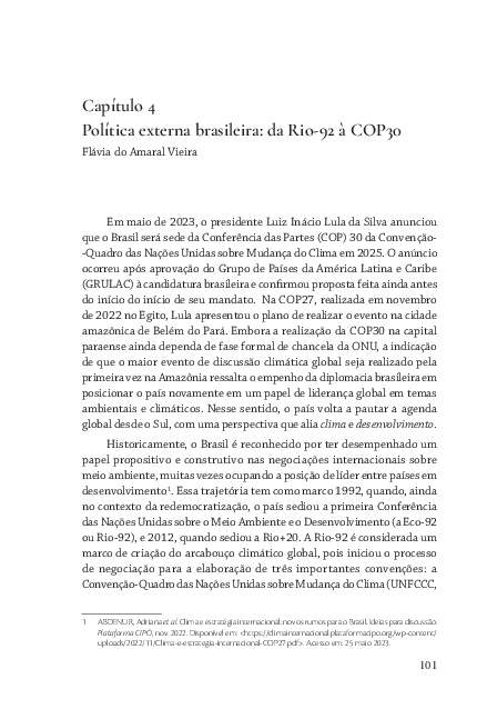 (PDF) Política externa brasileira: da Rio-92 a COP