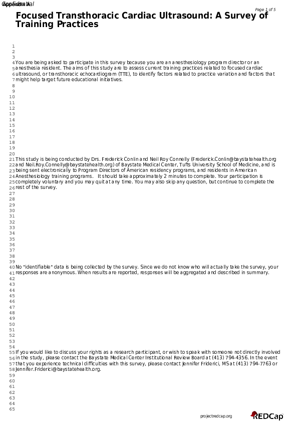 (PDF) Focused Transthoracic Cardiac Ultrasound: A Survey of Training ...