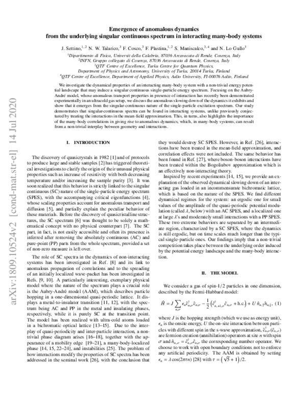 (PDF) Disentangling the role of geometry and interaction in many-body ...