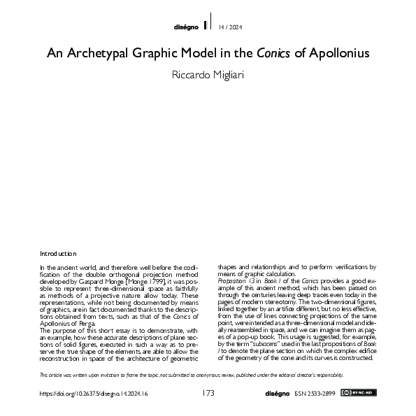 (PDF) An Archetypal Graphic Model in the Conics of Apollonius
