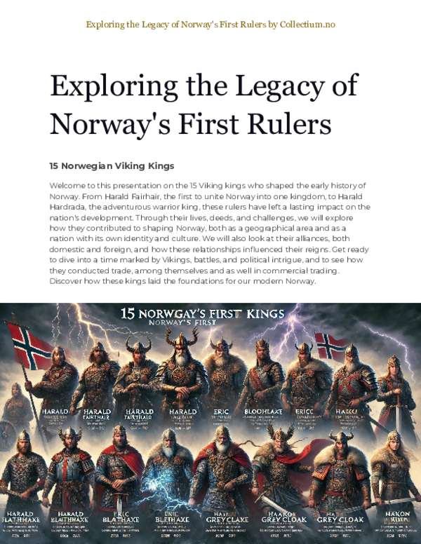 (PDF) Exploring the Legacy of Norway's First Rulers | Tommy Sa and ...