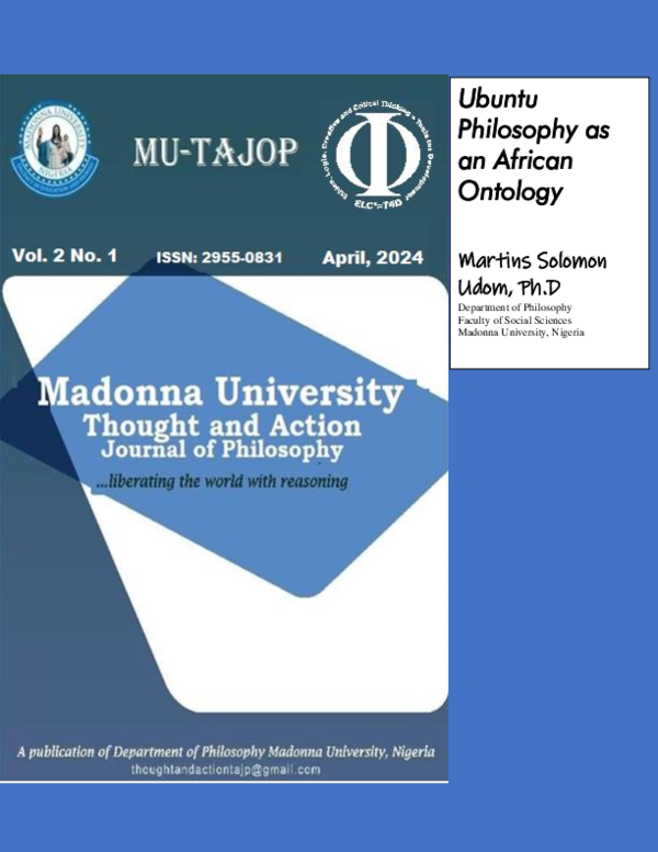 (PDF) Ubuntu Philosophy as an African Ontology