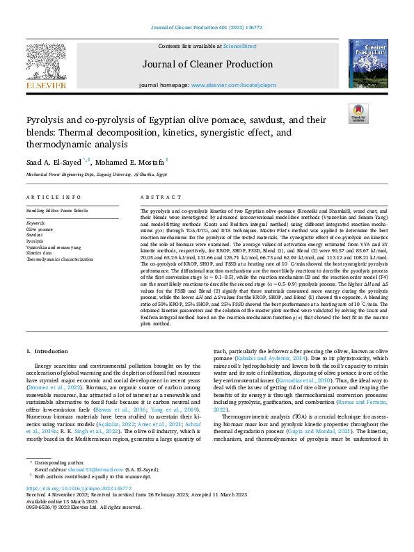 (PDF) Journal of Cleaner Production