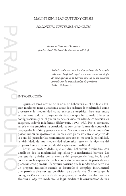 (PDF) Malintzin, la Blanquitud y la crisis