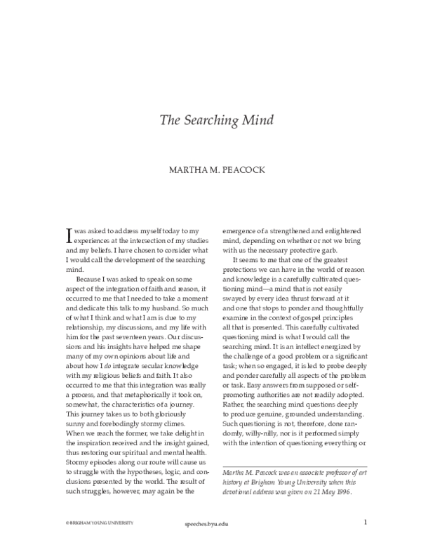 (PDF) The Searching Mind