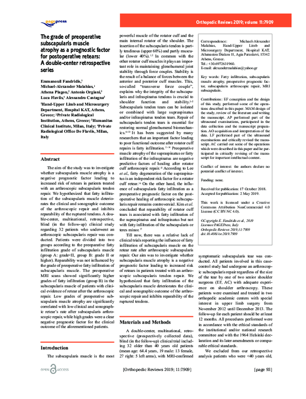 (PDF) The grade of preoperative subscapularis muscle atrophy as a ...