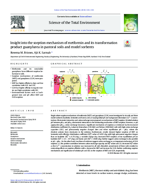 (PDF) Insight into the sorption mechanism of metformin and its ...